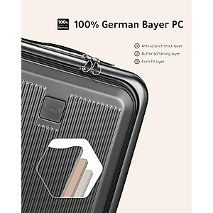 LUGGEX 20 Inch Carry on Luggage Set with Pocket Compartment - PC Hard Shell Suitcase Set with Backpack - Hassle-free Travel Luggage Airline Approved