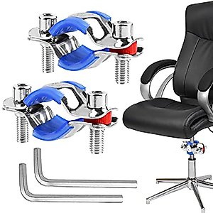 2 Pieces Fix Sinking Office Chair Stainless Steel Chair Protective Cover Office Chair Fixed Tube Card Office Chair Height Adjustment Protective Cover for Stop Office Chair Sinking