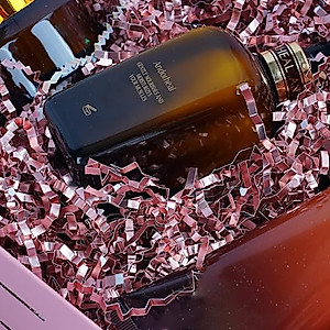 Uptotop 4oz Crinkle Cut Paper Shred Filler for Gift Wrapping Basket Filling, Birthday, Christmas, Thanksgiving, Wedding, Mother's Day, Glitter Pink (4 oz)