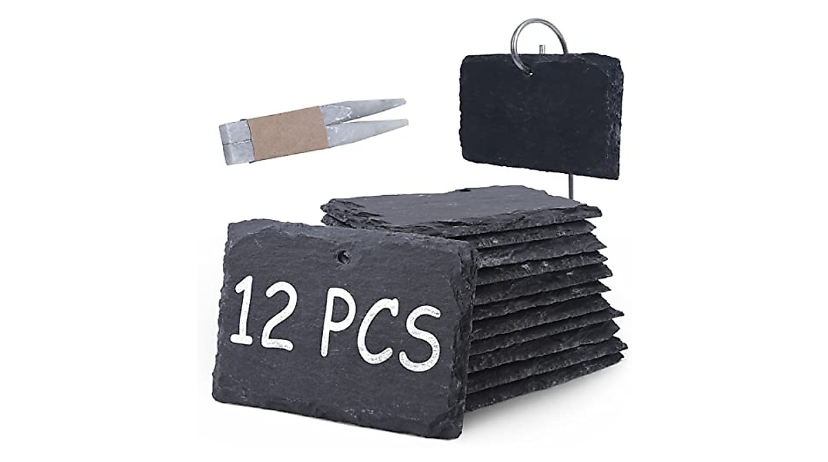 ARILEO Reusable Slate Garden Labels - Weatherproof & Durable Tags