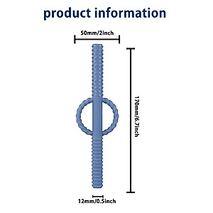 Baby Hollow Teether Tubes,Teething Straws Toy for Babies 3-24 Months,Soft & Durable Infant Tubes Teething Toys,BPA Free& Easy to Clean