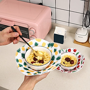 Tofficu 5Pcs Microwave Bowl Holders Hot Safe Microwave Bowl Holders for Kitchen Use