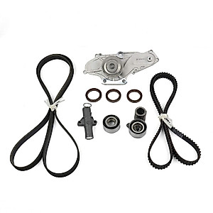 TKH002 Timing Belt Kit with Water Pump Kit Fits for Acura MDX RDX RL TL TSX ZDX Honda Accord Crosstour Pilot Odyssey Ridgeline 3.0 3.2 3.5 3.7L 2003-2017 Replace# TCKWP329 TKH-002
