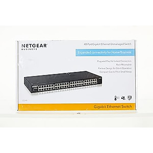 NETGEAR 48 Port Gigabit Network Switch (GS348) Ethernet Switch - Desktop or Rackmount, and Limited Lifetime Protection