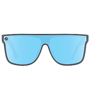 Blenders Eyewear SciFi – Polarized Sunglasses – Single-Lens with a Flat-Top Design – 100% UV Protection – For Men & Women – Dynasty Ice
