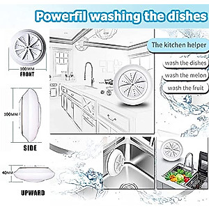 Mini Washing Machine Portable Turbine Washer,Portable mini washing machine, Portable Washing Machine with USB for Travel Business Trip or College Rooms (No remote control)