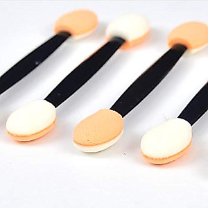 Luxxii (20 Pack) Eyeshadow Applicator Brush Sponge Tipped Makeup Tool Dual Sides Eyeshadow Applicator Brush Comestic for Lady Women Beauty