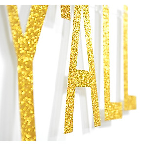 Qttier™ Cheers Y'All Gold Glitter Bunting Banner for Baby Shower Birthday Bachelorette Bridal Shower Wedding Engagement Party Decorations