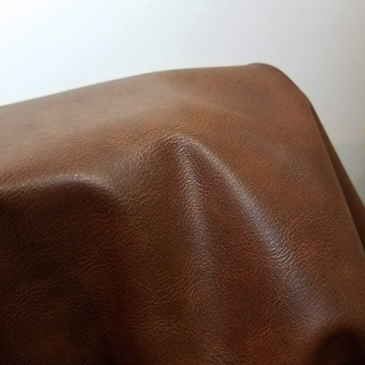 NAT Leathers | Tan Brown Matte Soft Faux Vegan Leather PU (Peta Approved Vegan) | 1 Yard (36 inch x 54 inch Wide) Cut by The Yard | Synthetic Pleather 0.9mm Nappa Smooth Upholstery | 36"x54"