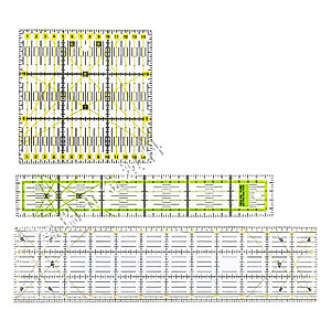 Phicus 3pcs /Set Acrylic Multi-Function Clothing Clear Ruler Sewing Patchwork Feet Tailor Yardstick Cloth Cutting Rulers - Sewing Tools & Accessory - - (Color: 1set)
