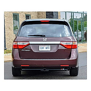 CURT 13068 Class 3 Trailer Hitch, 2-Inch Receiver, Fits Select Honda Odyssey, GLOSS BLACK POWDER COAT