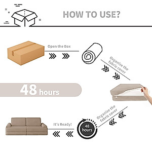 hoopyosms 10 pcs Modular Kids Play Couch, Toddlers Play Couch for Fun Play Time, Convertible Kids Foam Sofa for Playroom Bedroom, Indoor Use