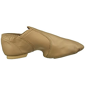 Capezio Women's E-Series Jazz Slip On Shoe, Caramel, 11