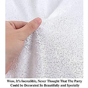 Partisout Sequin Fabric Glitter Fabric 1 Yard Fabric by The Yard Little Mermaid Fabric Material Fabric Sparkly Fabric Mesh Fabric Vinyl Fabric Sequence Fabric Material for Sewing