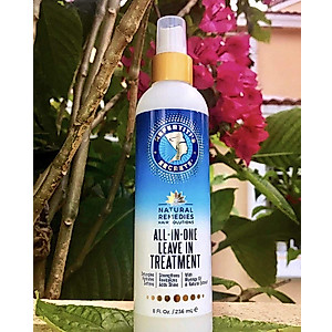 Nefertiti's Secrets All In One Leave-In Treatment, Moringa Oil & Rosemary Hair Conditioner, Strengthen & Stimulates, Heat Protection Spray For Hair Growth, Travel Size Moisturizer - 8 Oz / 236 ml