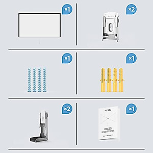 100'' HD Photon Projector Screen 16:9 - Auto-Locking Projection Screen for 4K 3D 1080P HD, ROCK4D Manual Projector Screen Pull Down for Home Cinema Theater Office Education Outdoor Indoor Movies