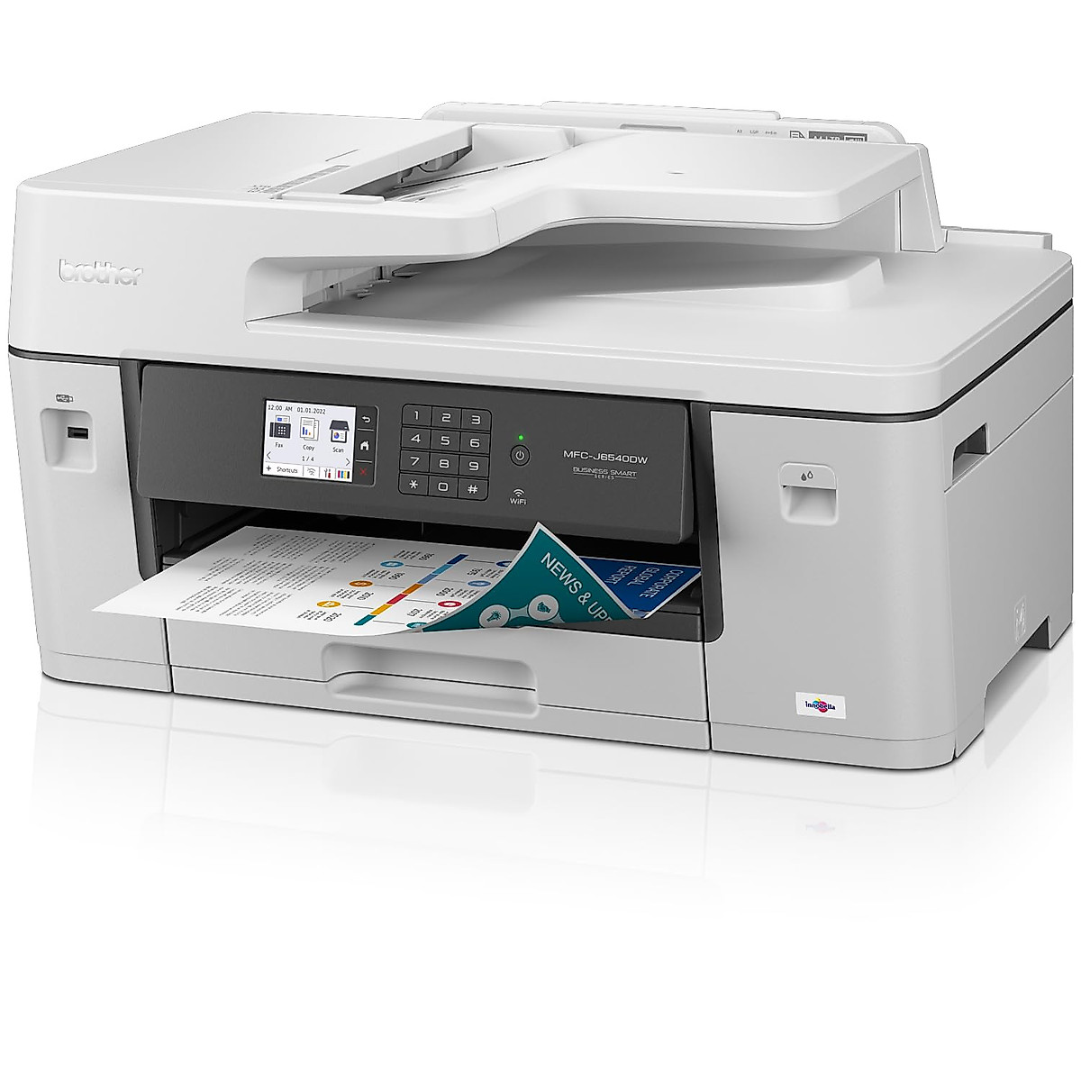 Brother MFC-J6540DW White Business Color Inkjet All-in-One Printer – Print, scan, Copy or fax up to 11”x17 (Ledger) Size Paper
