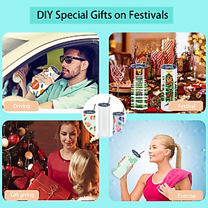 SAPVRIT 25 Pack Sublimation Tumblers 20 Oz Skinny Straight, Stainless Steel Sublimation Tumblers Blank, Individually Gift Boxed, Insulated Tumbler Sublimation (25 PACK 20OZ)