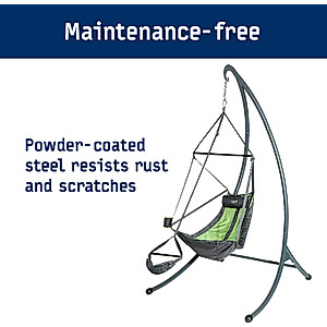 ENO SkyPod Hanging Chair Stand - Stand for 1 Person Backyard Hammock Chair Swing - Outdoor Patio Furniture for Backyard, Lawn, or Balcony - Charcoal