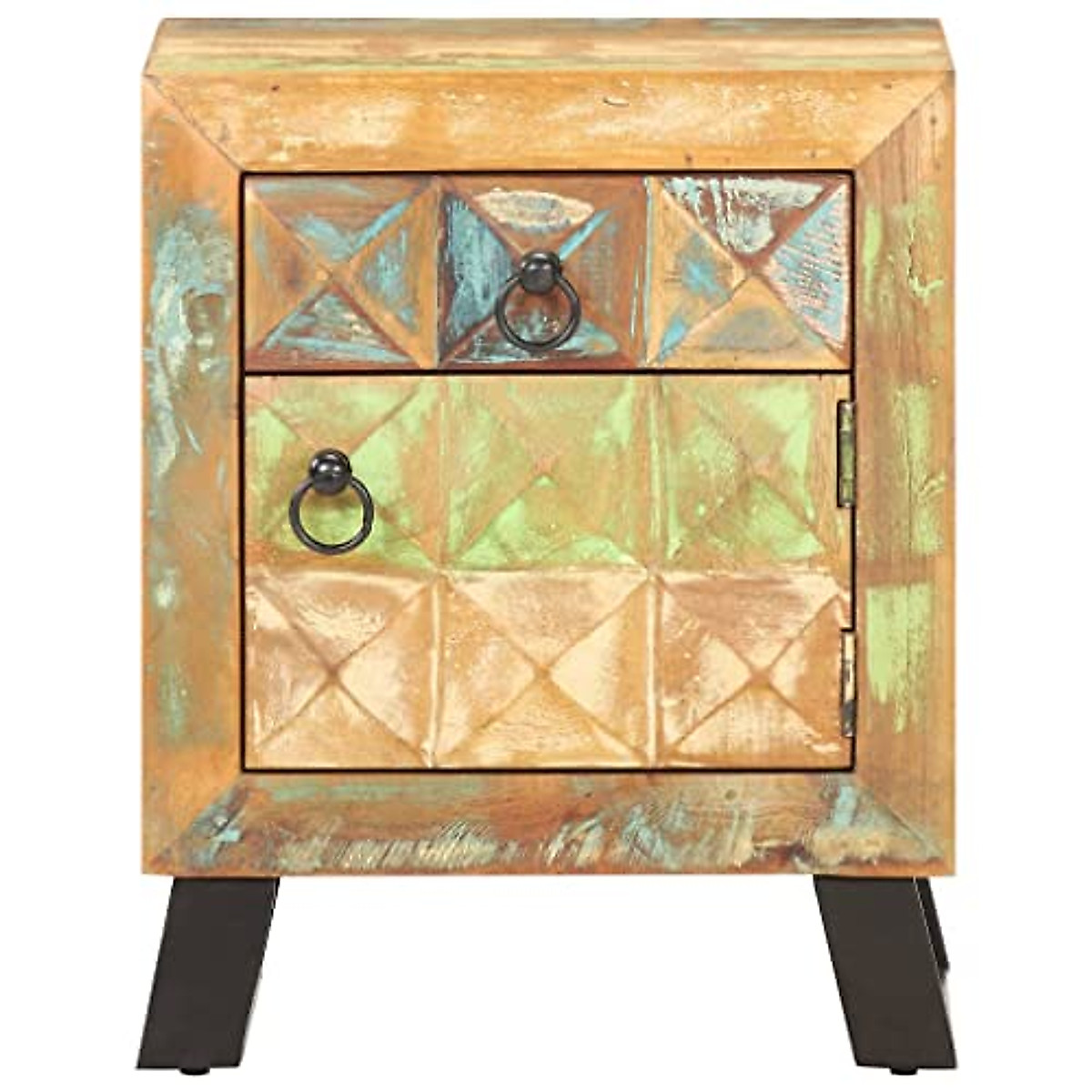 YPWRENH Chest of Drawers Cabinets Nightstand 15.7 "x11.8 x19.7 Solid Reclaimed Wood Suitable for bedrooms, Living Rooms and Kitchens