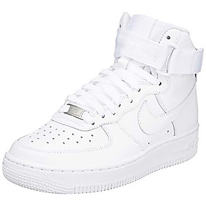 Nike Women's AIR Force 1 HIGH Casual Shoes (8.5, White/White/White)