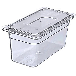 Carlisle FoodService Products 10276U07 Polycarbonate Universal Flat Lid, 12-3/4" Length x 7" Width x 7/16" Height, Clear, For TopNotch One-Third Size Food Pans (Case of 6)