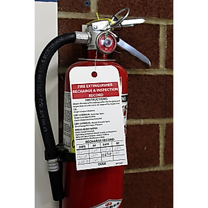 NMC RPT26ST Fire Extinguisher Recharge & Inspection Record Tag, Paper Polytag, Made in the USA,White