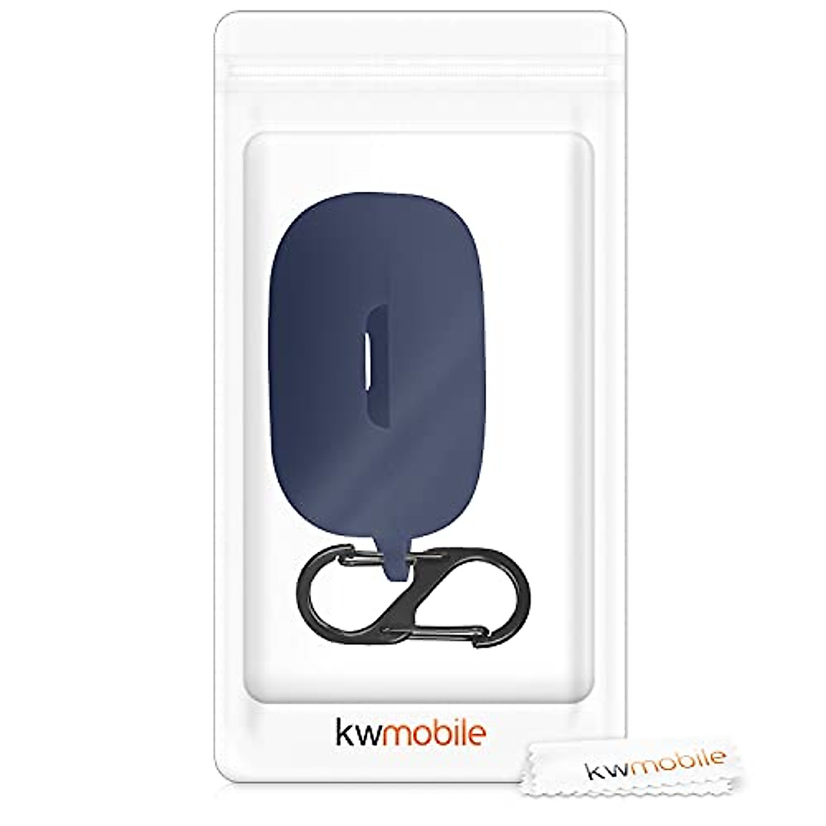 kwmobile Silicone Case Compatible with JBL Live Pro Plus - Case Protective Cover for Headphones - Dark Blue