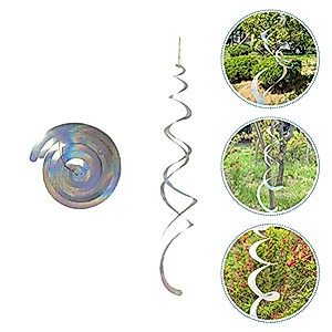 Happyyami 2pcs Bird Reflective Scare Rods Orchard Garden Artifact Wind Twisting Reflective Expeller Spinner Deterrent Control Device Keeps Woodpeckers Birds Away