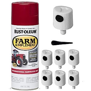 Generic Spray Paint Caps for Rust-Oleum Farm and Implement Spray Paint, (6) Pack OEM Direct Fitment Caps…, White/Black