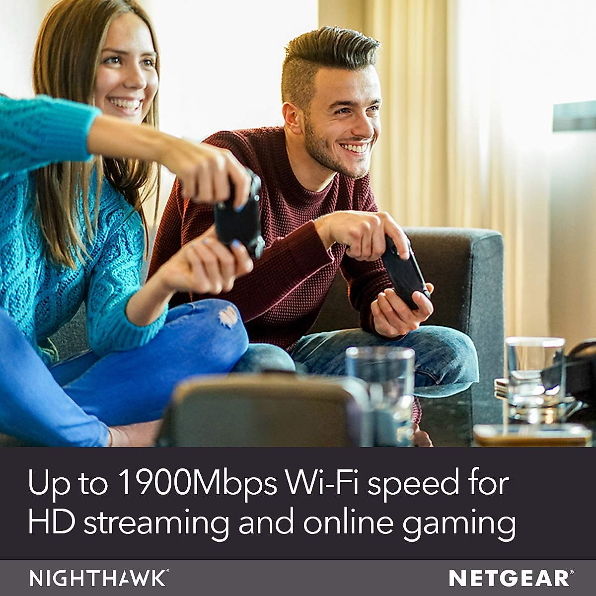 NETGEAR Nighthawk Cable Modem WiFi Router Combo with Voice C7100V (Renewed)