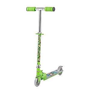Minecraft 2 Wheel Kick Scooter for Kids - Easy & Portable Fold-N-Carry Design, Ultra-Lightweight, Comfortable & Safe, Durable & Easy to Ride, Minecraft Green