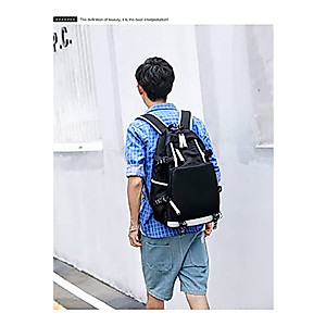 JUSTGOGO KPOP Stray Kids Backpack HYUNJIN Felix School Bag Daypack Laptop Bag with USB Charging Port 5