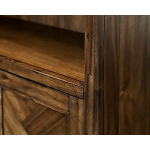 Martin Furniture Traditional Wood Doors, Office Shelving, Storage Cabinet, Fully Assembled, Brown Bookcase