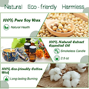 Scented Candles Gift Set for womem, 9 Pack Aromatherapy Candles for Home Scented, 180 Hour Long Lasting Soy Candle Lavender Candle Birthday Chrismas Gifts for Women Mom Bath Spa Yoga Candles