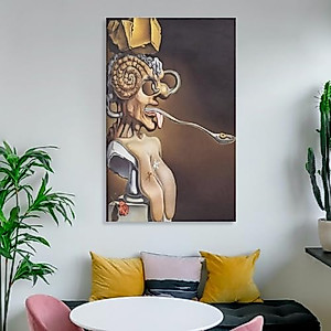 Salvador Dali Painting Art Poster Portrait of Picasso Wall Art Poster Scroll Canvas Painting Picture Living Room Decor Home Framed/Unframed 16x24inch(40x60cm)