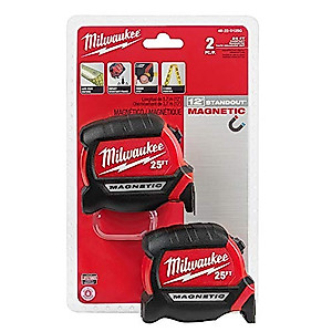 Milwaukee - 48-22-0125G - 25 ft. Magnetic Tape Measure - 2-Pack