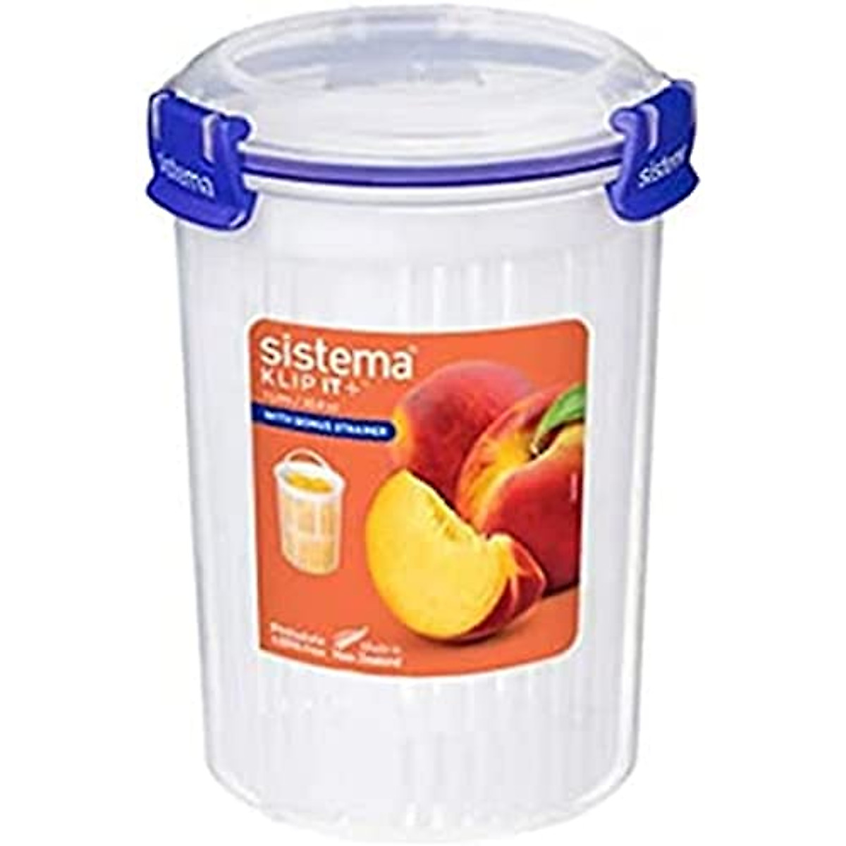 Sistema 883803 Klip It Plus Round Container, Polypropylene, 1Lt