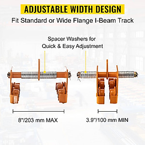 VEVOR STXCBSFZDBDD3K4IGV0 Beam Trolly, Yellow