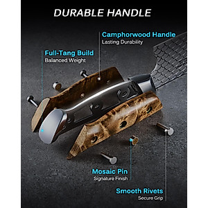 KYOKU 7" Nakiri Knife, Shogun Koi Series Vegetable Knife with Koi Scale Pattern, Japanese VG10 Stainless Steel Kitchen Knife with Sheath & Gift Box, Full Tang Professional Knife