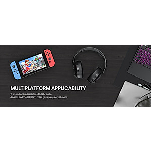 targeal Gaming Headset with Microphone for PC, PS4, PS5, Switch, Xbox One, Xbox Series X|S - 3.5mm Jack Gamer Headphone with Noise Canceling Mic-908 black