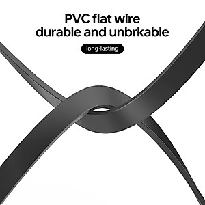 CNCOB Retractable Ethernet Cable Cat6 5.9 ft Ethernet Cable 2 Pack Flat LAN Cable High Speed Outdoor Ethernet Patch Cord for Laptop Travel (5.9 feet(1.8M))