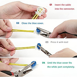 GWHOLE Pack of 20 Electrical IDC 314-BOX Wire Connectors for Robotic Lawn Mowers, Irrigation Applications