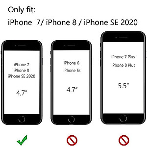 FAteam Case for iPhone SE （2022/2020）, iPhone 7 and iPhone 8, 4.7-Inch, with Reinforced Corners TPU Soft Bumper Anti-Scratch Back, Retro Cassette