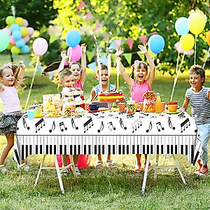 Musical Notes Party Supplies and Decorations,Include Musical Social Media Plates,Napkins,Music Notes Tablecloth,for Kids Music Theme Birthday Party Bridal Wedding Baby Shower Decor(16 Guests )
