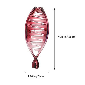 Uonlytech French Clips for Hair 4pcs Banana Hair Clip Acrylic Fish Shape Hair Claw Resin Fishtail Clip for Women and Girls Banana Clips Hair