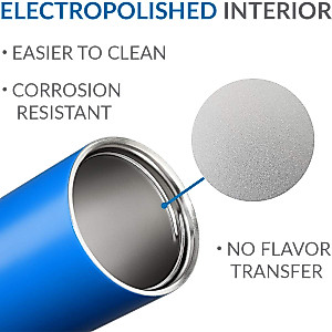 Cupture Stainless Steel Skinny Insulated Tumbler Cup with Lid and Reusable Straw - 16 oz (Winter White)