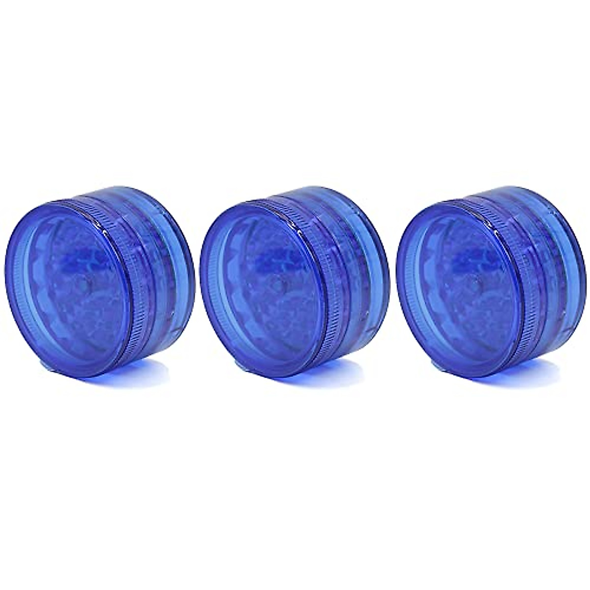 3 Pack Herb Grinder For Manual, 2.5in Small Spice Grinder With Storage, Portable And Disposable Plastic Herb Grinder, Clear