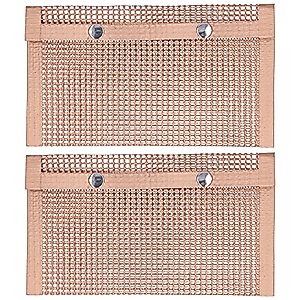 Vifemify 2pcs BBQ Mesh Bag High Temperature Resistant BBQ Bag 14x24cm Healthy and Environmental Friendly Non Toxic and Odourless