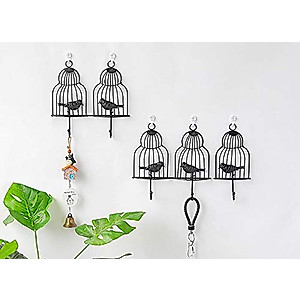 Creative Wrought Iron Bird Cage Hook fit for Clothing Store Door Back Coat Hook Porch Key Rack